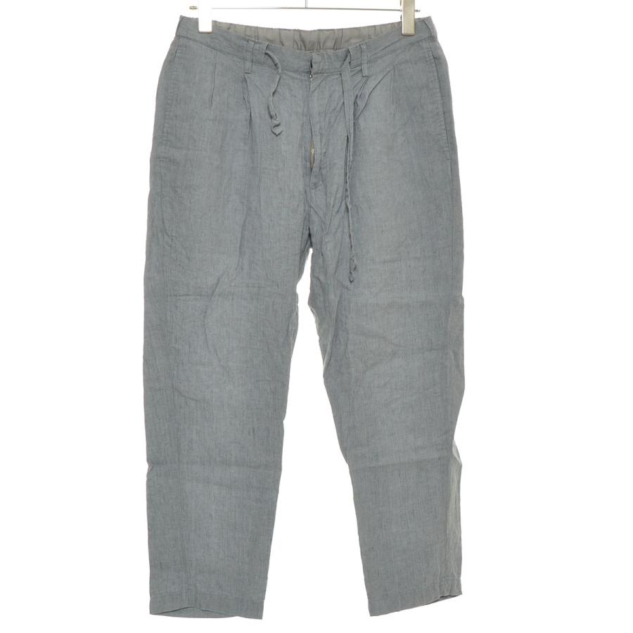 〇515221 UNITED ARROWS ユナイテッドアローズ アンクルイージーパンツ LINIFICIO リネンパンツ 3214-188-0112 サイズM メンズ グレー ...