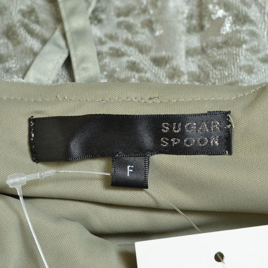Sugar spoon 522592 未使用品 SUGAR SPOON シュガースプーン グリーンパーク ワンピース ペーズリーベロア ...