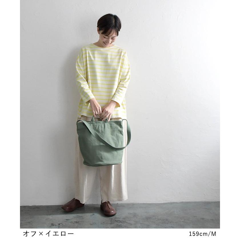 日本製 オリジナル カットソー ボーダー 綿100% コットン デラヴェジャージ 8分丈 M〜3L -ロンt レディース- 大きいサイズ 春 秋 冬 2320SS0217, :e3447 ...