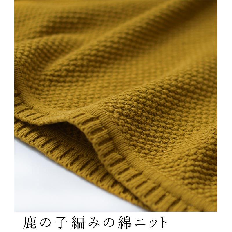 Bliss bunch コットン ニットベスト 鹿の子編み サイドスリット 綿100％-ベスト レディース 秋冬- 23AW0915, :tbn2002:ecoloco - 通販 ...