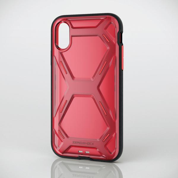 ELECOM iPhoneXS iPhoneXケース耐衝撃ZEROSHOCKシェルケース衝撃吸収フィルム付き スマホケース 赤 レッド : エコモ新下関 - 通販 - Yahoo!ショッピング