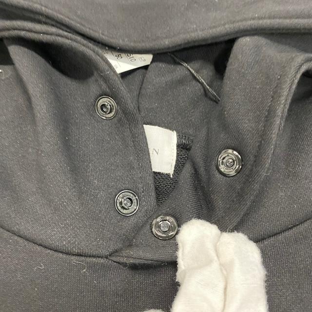 【未使用】LANVIN en Bleu JL ランバン ロゴ ワンポイントパーカー フーディー プルオーバー スウェット 長袖 ブラック [サイズ 50] : 1117-d678o-o7b ...