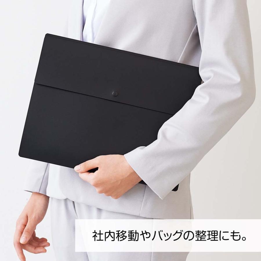 LIHIT LAB. リヒトラブ LIHITLAB Noir×noir ポケットホルダー A4 F5907 : イーコンビYahoo!店 - 通販 - Yahoo!ショッピング