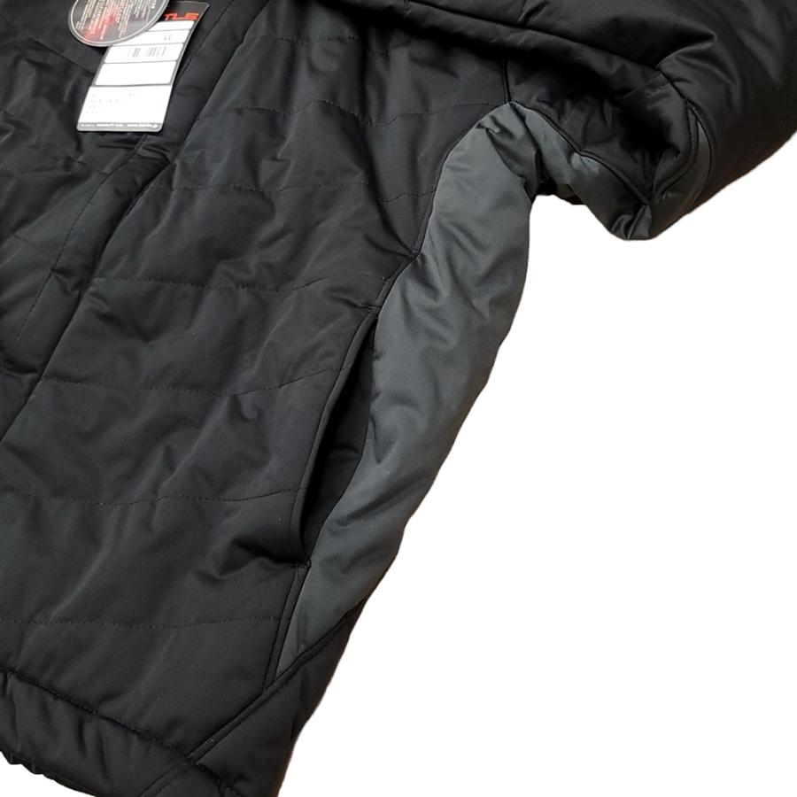 WC151 BURTLE バートル 7410 ストレッチ 軽防寒 中綿 ブルゾン ジャケット LLサイズ ブラック 防風 撥水 保温 作業着 ユニセックス 60 :WC151:エコパーク ...