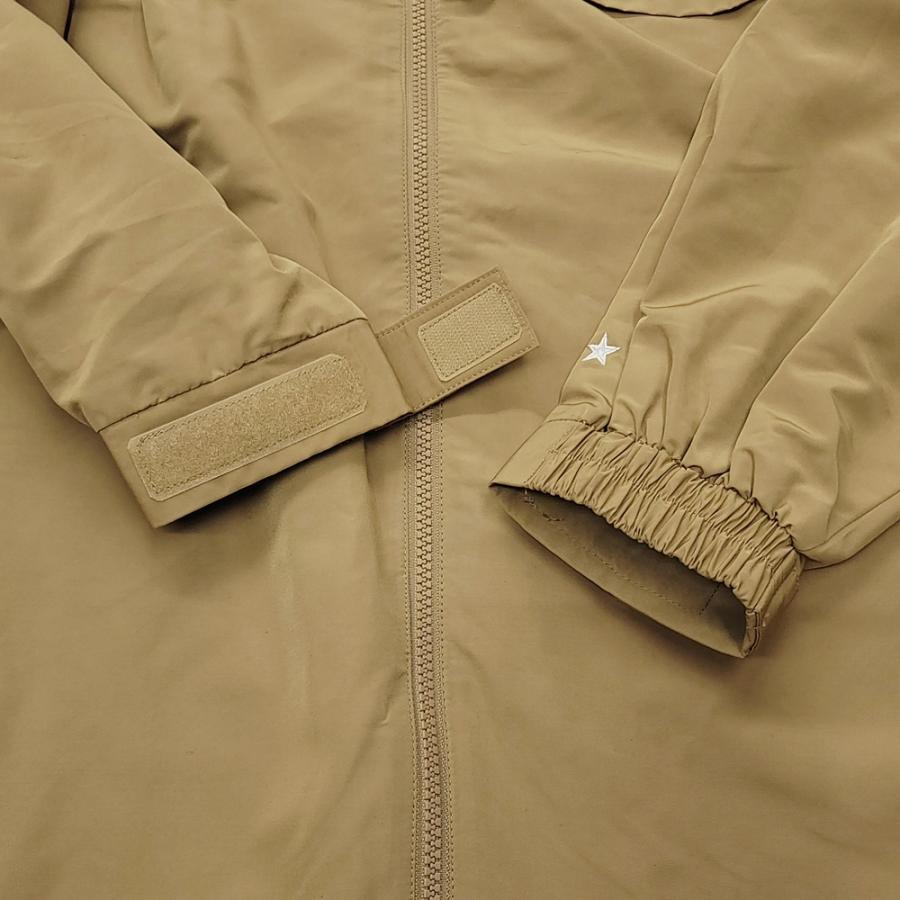 WC157 CONVERSE コンバース レディース フード付き 裏メッシュ コート Mサイズ カーキ ベージュ ビッグシルエット スポーツ ...