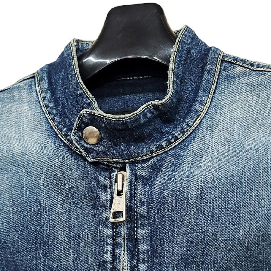 AKM WC286 シングル ライダース デニム ジャケット Lサイズ ブルー ユーズド加工 ダメージ加工 B260 メンズ 日本製 60 : エコパーク ヤフー店 - 通販 - Yahoo ...