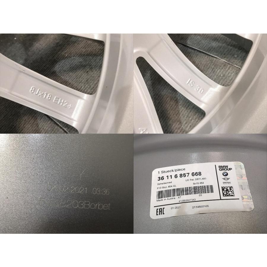 新品! 5シリーズ/F10 純正 ホイール 1本のみ 8Jx18/ET30/5穴 5H/PCD120/ハブ径70mm 6857668 ...