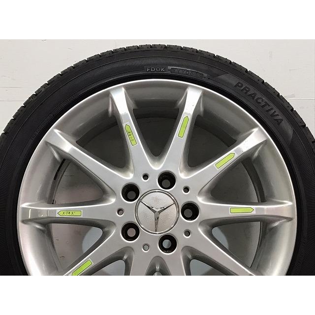 Bクラス/W169 純正 ホイールタイヤ 1本のみ 17x7J/ET49/5穴 5H/PCD112/ハブ径65mm A169 401 07 ...