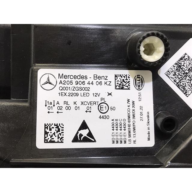 新品!Cクラス W205 純正 後期 右ヘッドライト/ランプ LED HELLA A205 906 44 06 KZ A2059064406 ...