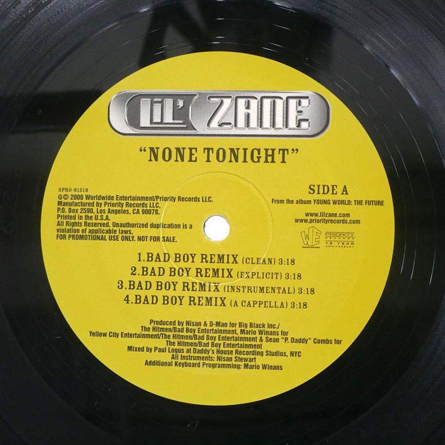 Lil Zane None Tonight Remixes Priority Spro81518 12 Face Records