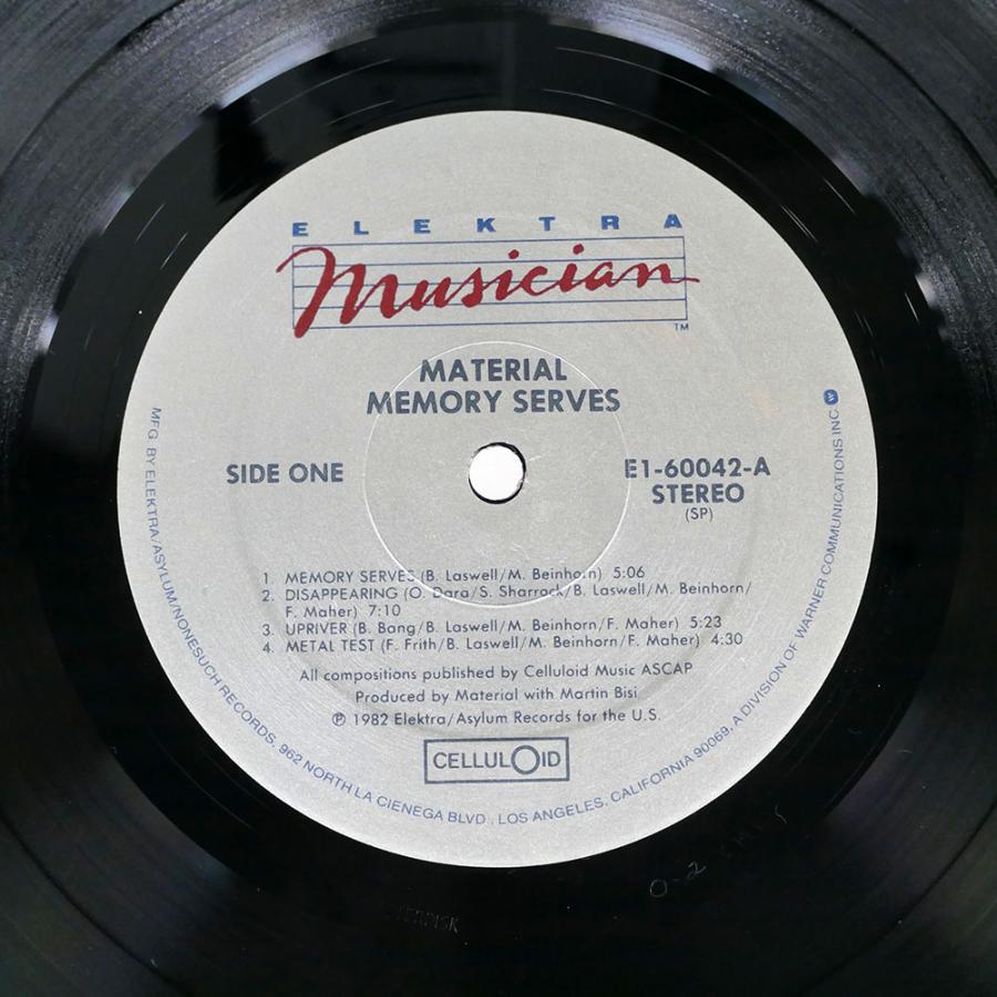 MATERIAL/MEMORY SERVES/ELEKTRA MUSICIAN E160042 LP : Face Records - 通販 ...