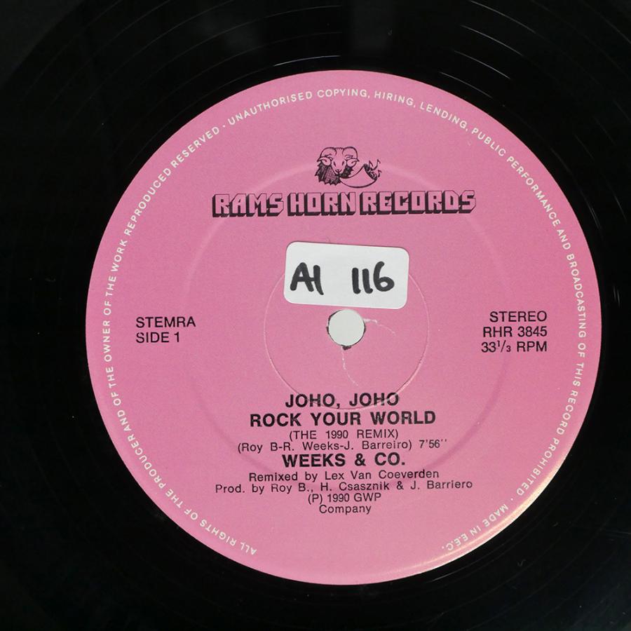 EU WEEKS & CO./JOHO, JOHO ROCK YOUR WORLD (THE 1990 REMIX)/RAMS HORN ...