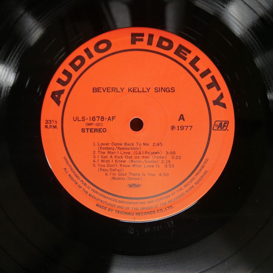 国内盤 BEV KELLY/SINGS WITH THE PAT MORAN TRIO/AUDIO FIDELITY ULS1678AF LP ...