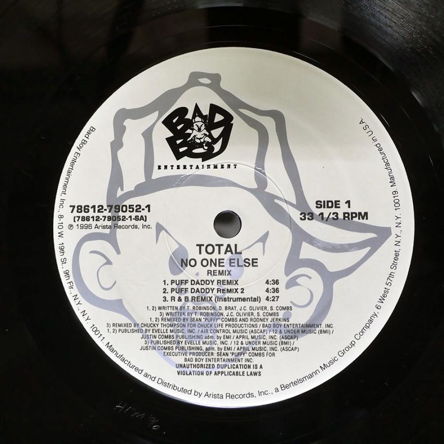 米 US盤 T.O.T.A.L./NO ONE ELSE (REMIX)/BAD BOY ENTERTAINMENT 78612790521 ...