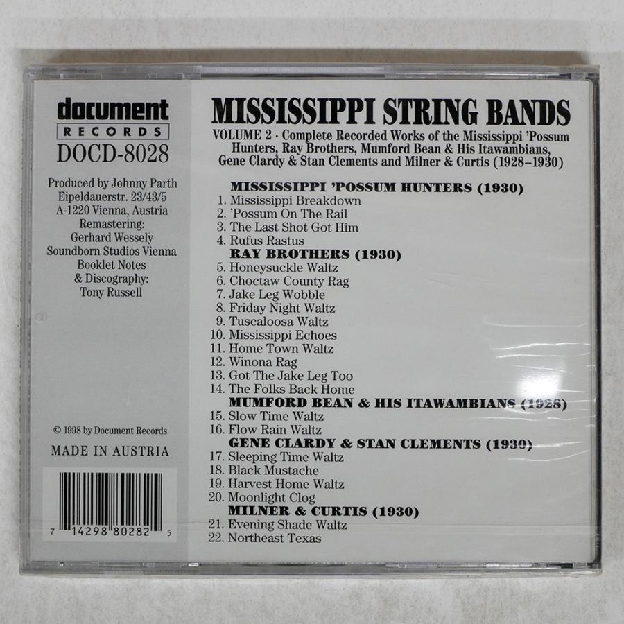 オーストリア盤 OST/MISSISSIPPI STRING BANDS VOLUME 2 (1928-1930)/DOCUMENT ...
