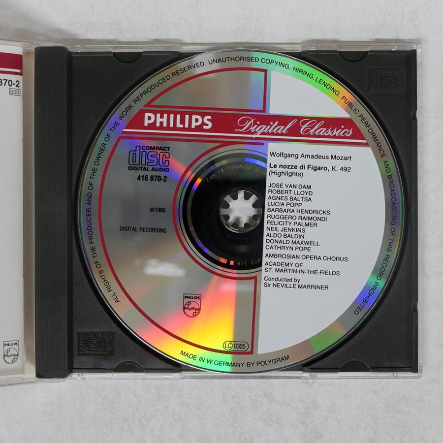 帯 UK盤 ネヴィル・マリナー/モーツァルト:歌劇「フィガロの結婚」ハイライト/PHILIPS CLASSICS 35CD583 CD ...