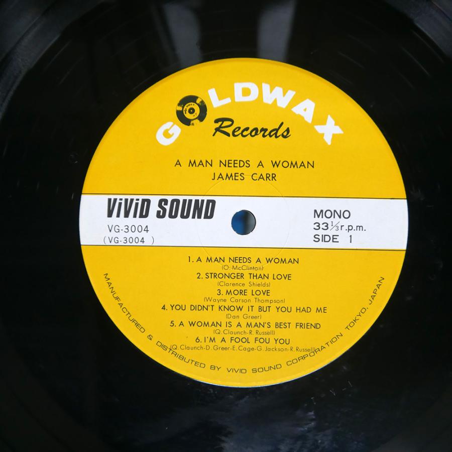 国内盤 ジェームス・カー/A MAN NEEDS A WOMAN/VIVID SOUND VG3004 LP : Face Records - 通販 - Yahoo!ショッピング