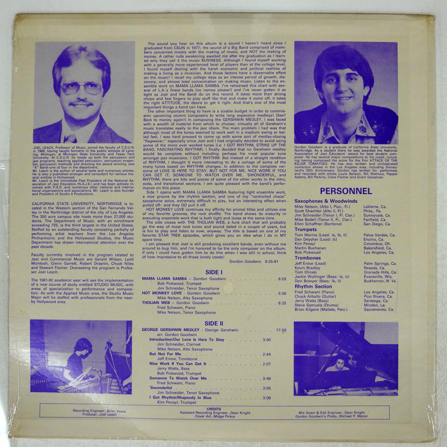 US盤 THE CALIFORNIA STATE UNIVERSITY, NORTHRIDGE JAZZ ENSEMBLE/CSUN BAND 1981/NOT ON LABEL NONE ...