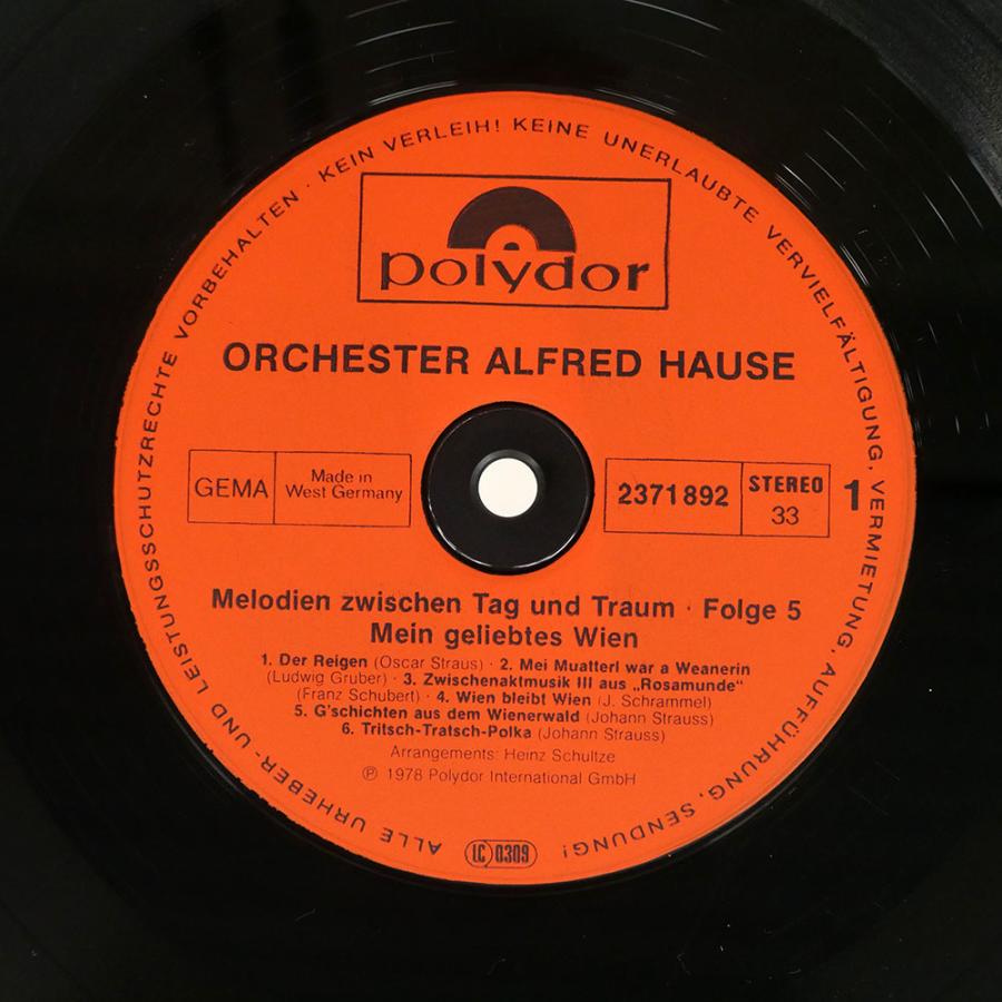 ドイツ盤 ORCHESTER ALFRED HAUSE/MELODIEN ZWISCHEN TAG UND TRAUM FOLGE 5 ...