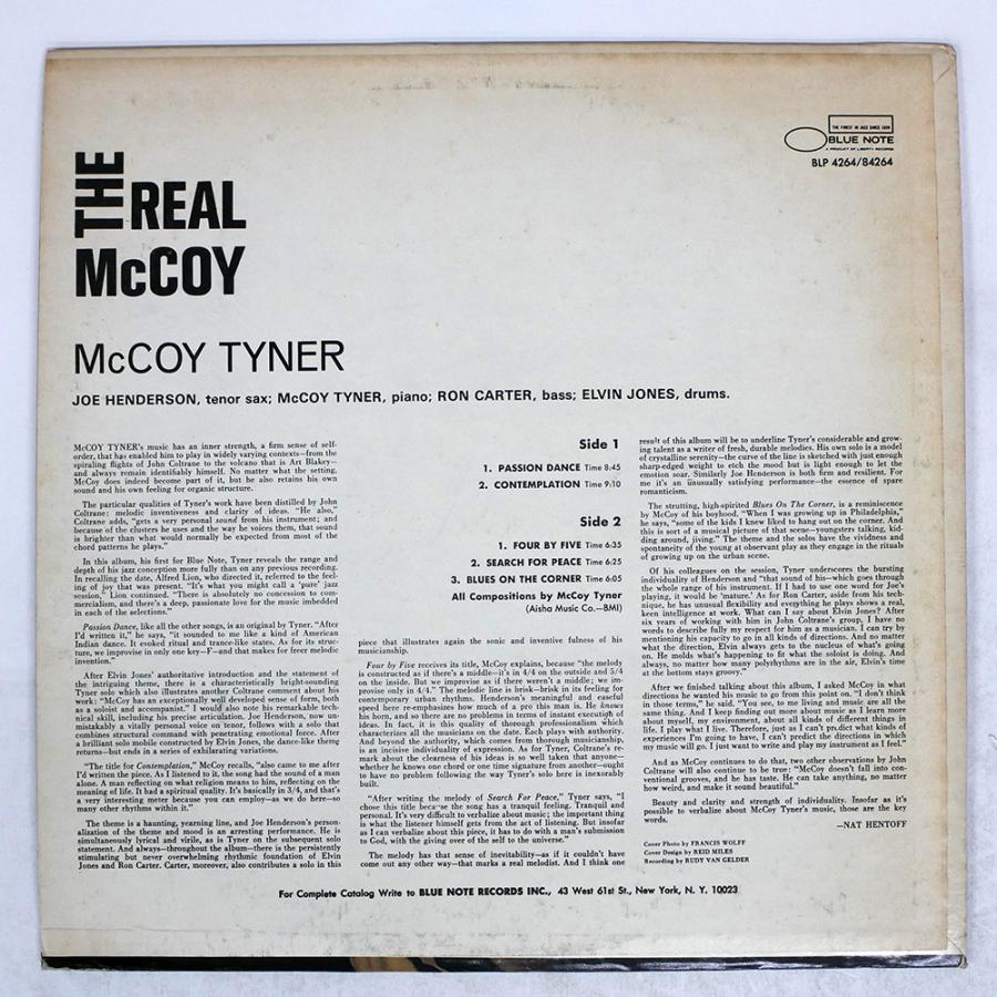 US盤 MCCOY TYNER/REAL MCCOY/BLUE NOTE BST84264 LP : Face Records - 通販 - Yahoo!ショッピング