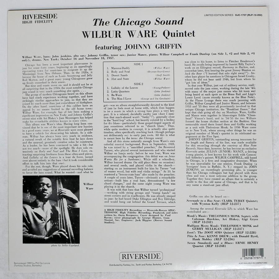 US盤 WILBUR WARE QUINTET/CHICAGO SOUND/ORIGINAL JAZZ CLASSICS OJC1737 LP ...