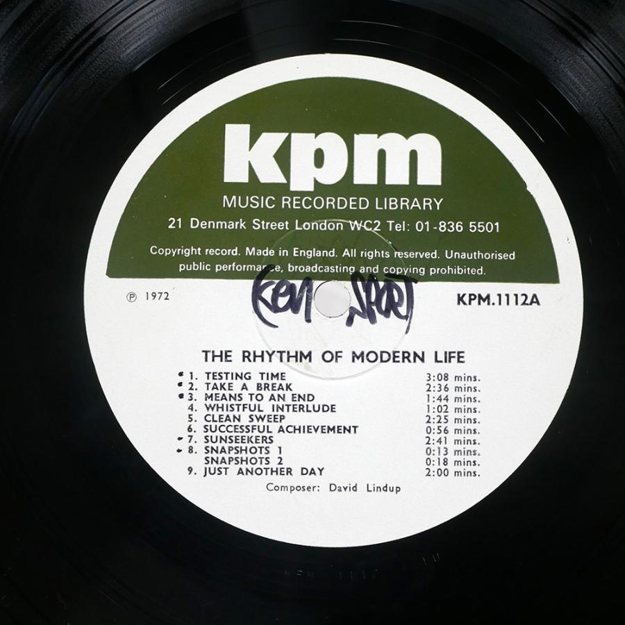 UK盤 DAVID LINDUP/THE RHYTHM OF MODERN LIFE / VAUDEVILLE/KPM MUSIC ...