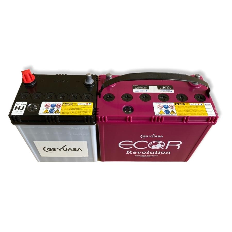 N-65と34B17Lのバッテリー2個セット(純正N-55と26B17Lに適合) GSユアサ製品 (ビアンテ,アクセラ,プレマシー,ラフェスタ等の2個搭載車に適合) :ER-N-B17L ...