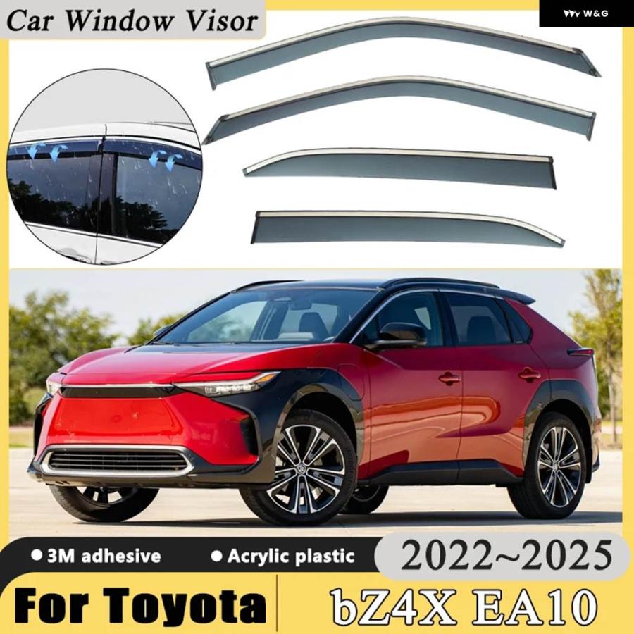 【並行輸入品】トヨタ BZ4X EA10 2022 2024 2025 スバル ソルテラ ウィンドウバイザードアベント日よけサンレインガードカバー ディフレクター アクセサリー : ECtmm ...