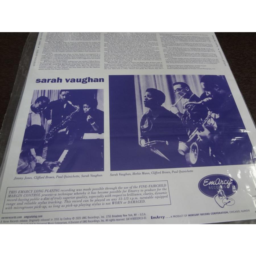 180g LP Sarah Vaughan サラ・ヴォーン / Acoustic Sounds Series レコード Clifford Brownなど : パーツワイド - 通販 ...