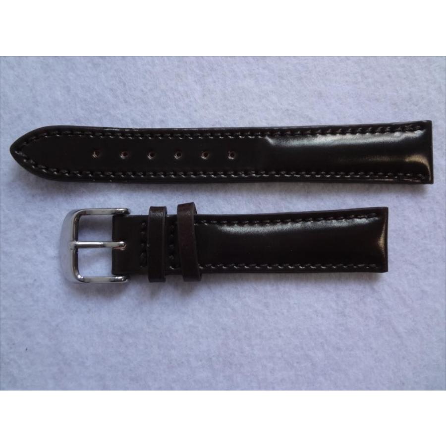 fluco シェル・コードバン 18mm 腕時計ベルト バンド 茶(ダークブラウン) Horween Shell Cordovan : パーツ ...