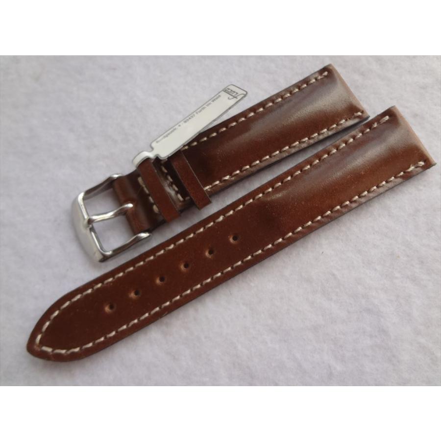 fluco シェル・コードバン 20mm 腕時計ベルト バンド 茶(ネイチャー) Shell Cordovan :awa30414:ECワイド ...