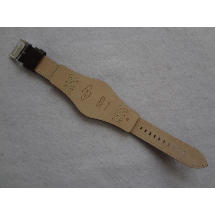 Fossil フォッシル 純正 ベルト CH2599 用 22mm 台座タイプ レザーバンド 茶 ブラウン : パーツワイド - 通販 ...