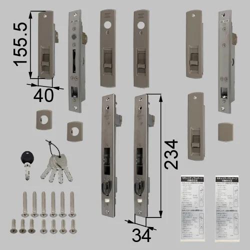 リクシル(トステム) Z-1A2-DKDH シリンダーセット（DNセキュ仕様・4枚建） 玄関引戸部品 : パーツワイド - 通販 ...