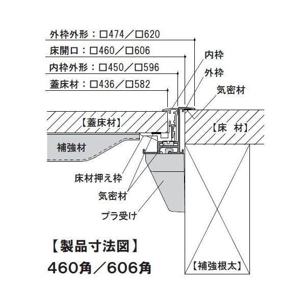 サヌキ（SPG） サヌキ SPG SFK460B らくらく気密床下点検口 460角 ブロンズ : 測定器・工具のイーデンキ - 通販 - Yahoo!ショッピング