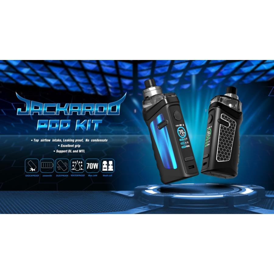 VANDY VAPE JACKAROO POD KIT 2000mAh/ジャッカルー/バンディーベイプ/本体 電子タバコ vape ポッド ベ ...