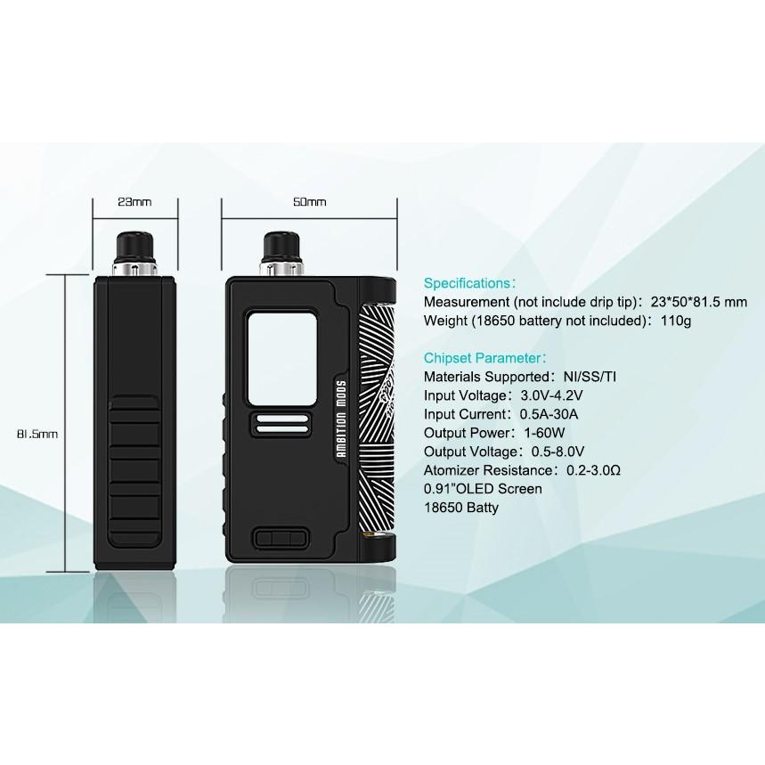 Ambition Mods Kil-Lite Mod 60W アンビションモッズ キリック キルライト アンビション 電子タバコ ベイプ 本体 ...