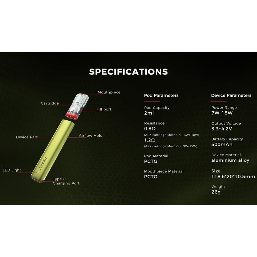 Nevoks APX S1 Pod Kit ネボックス エスワン スターターキット ベイプ 電子タバコ vape 本体 デバイス 水タバコ ...