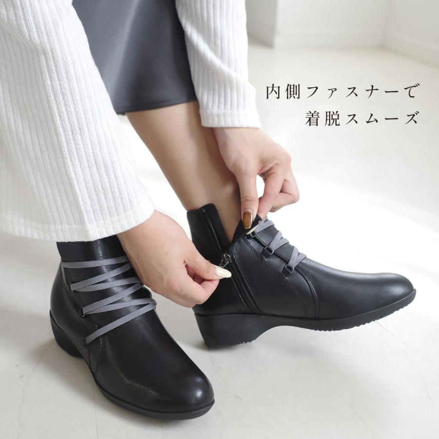 ショートブーツ レディース 本革 歩きやすい 履きやすい ブーツ