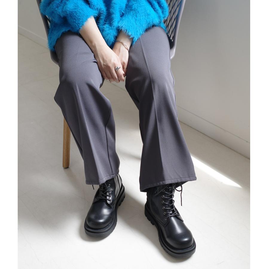 AmiAmi（アミアミ） ショートブーツ 厚底 レディース 編み上げ 厚底