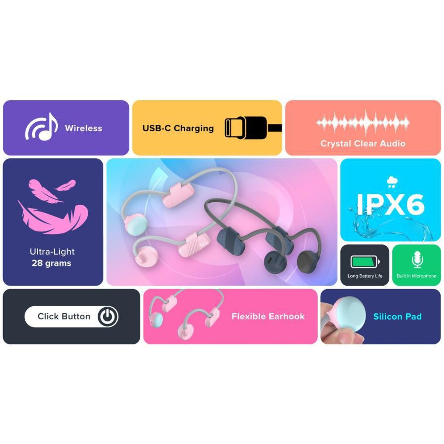 myFirst マイファースト BCワイヤレスライト 子ども用ワイヤレス骨伝導イヤホン コットンキャンディ FP8504SA-PK01 : 0850031616066 : エディオン蔦屋家電 ...