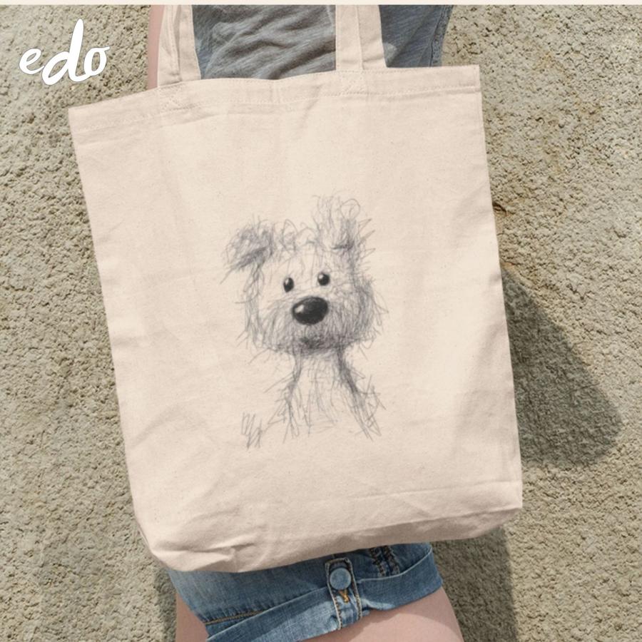トートバッグ 一点もの 「愛らしい犬」キャンバス 帆布 a4 縦型 : 東京藝大通り 江戸捺染 - 通販 - Yahoo!ショッピング