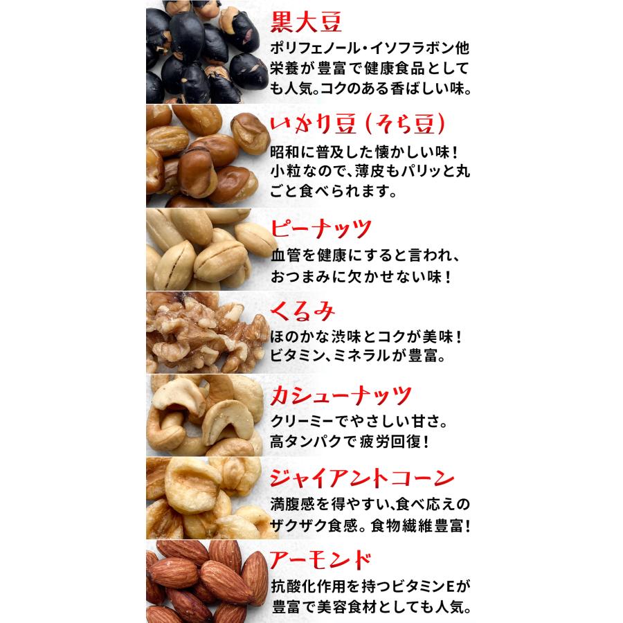 50％OFFクーポンあり ちょっと違う7種ミックスナッツ 445g×1袋 うす塩 黒豆 いかり豆 そら豆 クルミ Gコーン アーモンド おつまみ 非常食 保存食 爆買 : 江戸商人 ヤフー店 ...