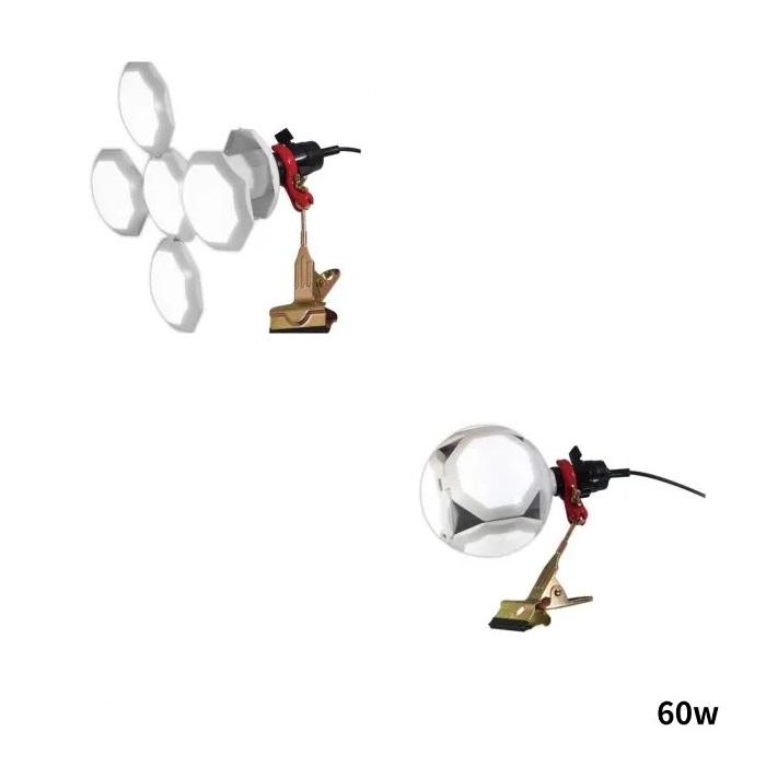 フジマック PWL-60FL LED パワ−ランプ 2WAY:開閉式照射 消費電力:60W 全光束:6000lm クリップ付 AC100V コ−ド5m付 屋内用 新品 FMC ...