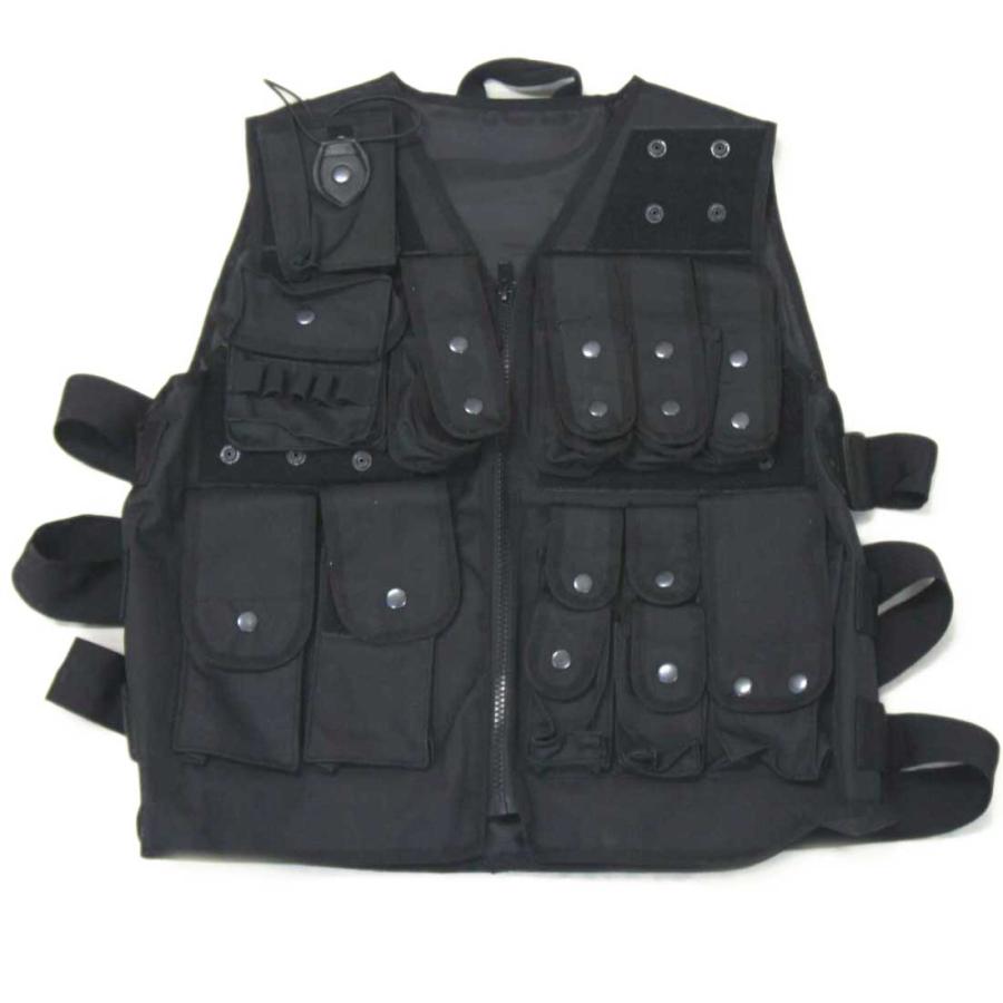 ROTHCO 送料無料 ロスコ POLICE タクティカル ブラックベスト 完全武装ガン装着フォルダー付 Rothco Tactical ...