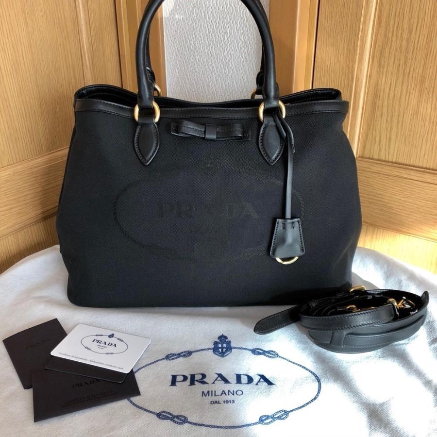 新品 PRADA プラダ ロゴジャカード ハンドバッグ 1BA579 :1BA579-UCW-F0002:EG GLOBAL - 通販 - Yahoo!ショッピング