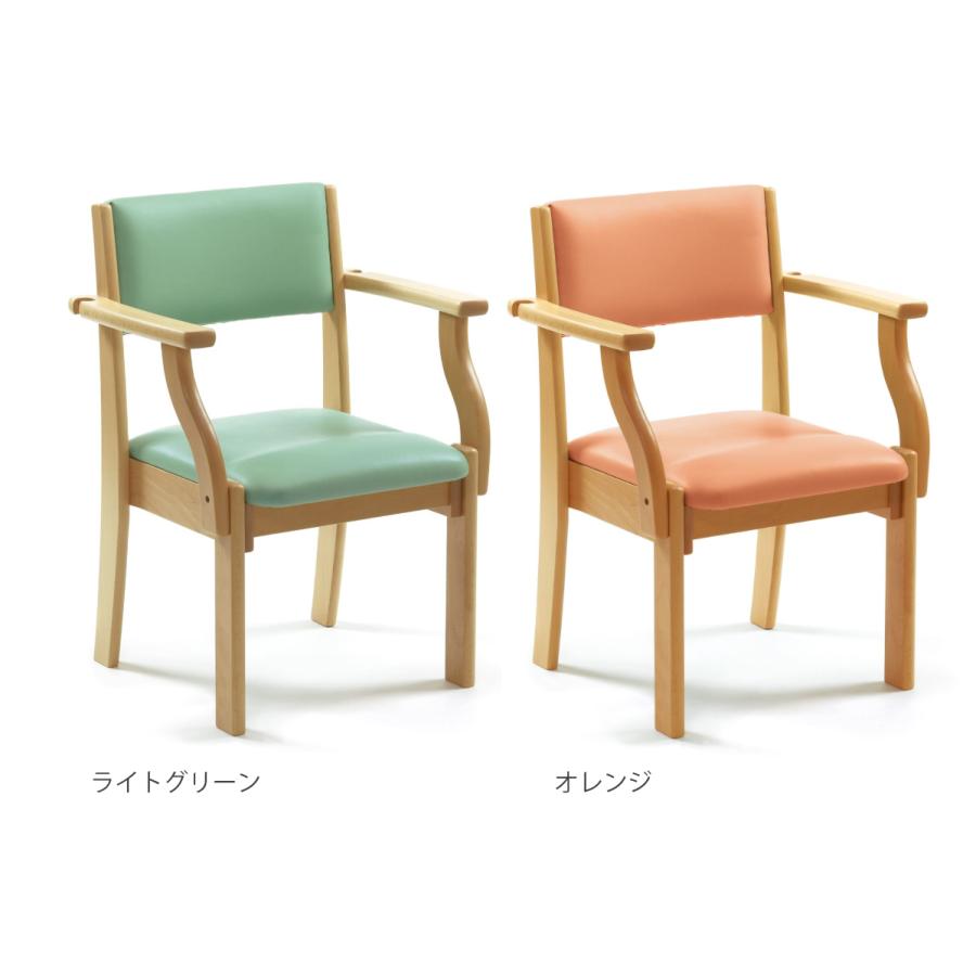 Pigeon（ピジョン） ハビナース ミールチェア ML11／ライトグリーン-座面までの高さ40cm（ピジョン）杖置きがついた食卓いす ...