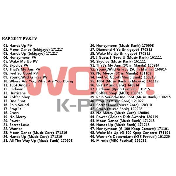 K-POP DVD BAP 2017 3rd PV/TV HANDS UP HONEYMOON WAKE ME Skydive I Guess Need U ビーエーピー 音楽収録DVD PV ...