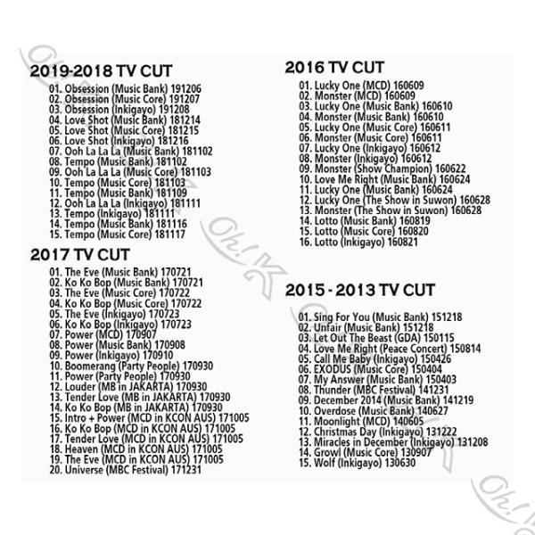 Blu-ray EXO 2020 BEST TV COLLECTION Obsession Love Shot TEMPO Power Ko Ko Bop K-POP ブルーレイ エクソ ...