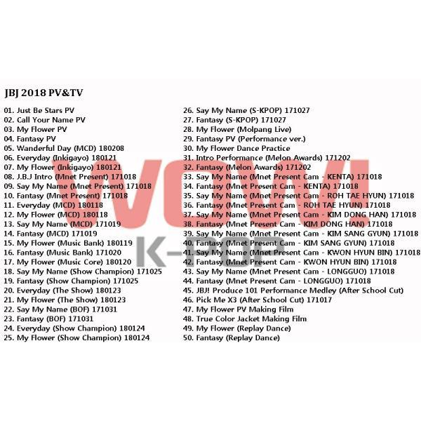 K-POP DVD JBJ 2018 2nd PV/TV Just Be Stars My Flower Fantasy ジェイビージェイ PRODUCE 101 音楽収録DVD PV ...
