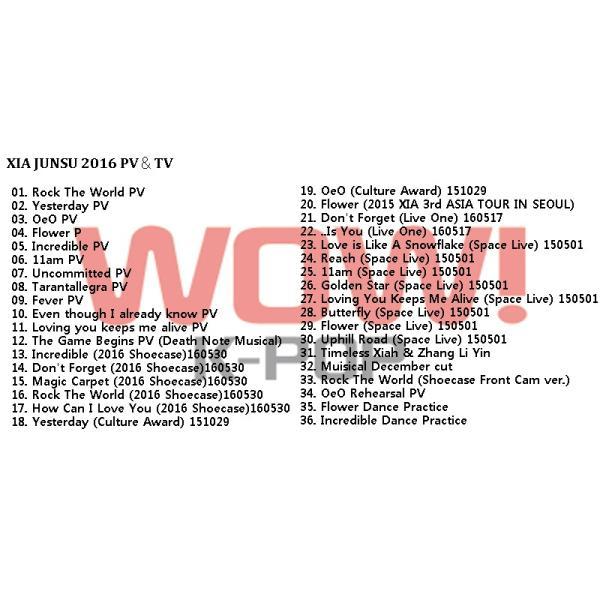 K-POP DVD JYJ XIA JUNSU 2016 PV&TV ROCK THE WORLD SWEET MELODY Yesterday JYJ ジェイワイジェイ XIA JUNSU ...